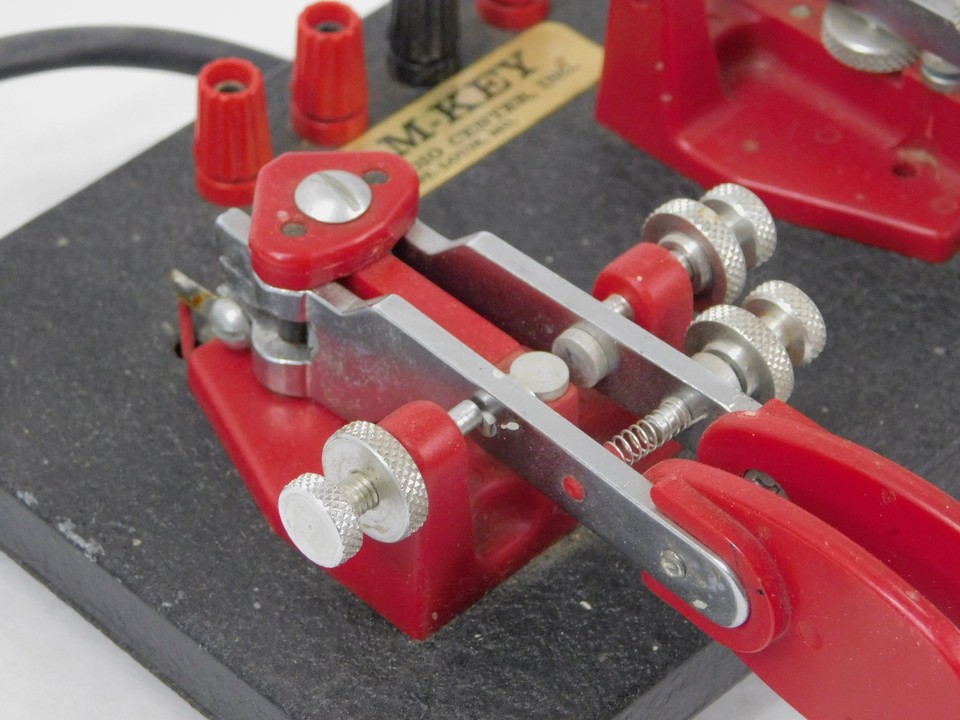 Ham-Key Vintage Ham Radio Iambic Straight Double Telegraph Key + Cable ...