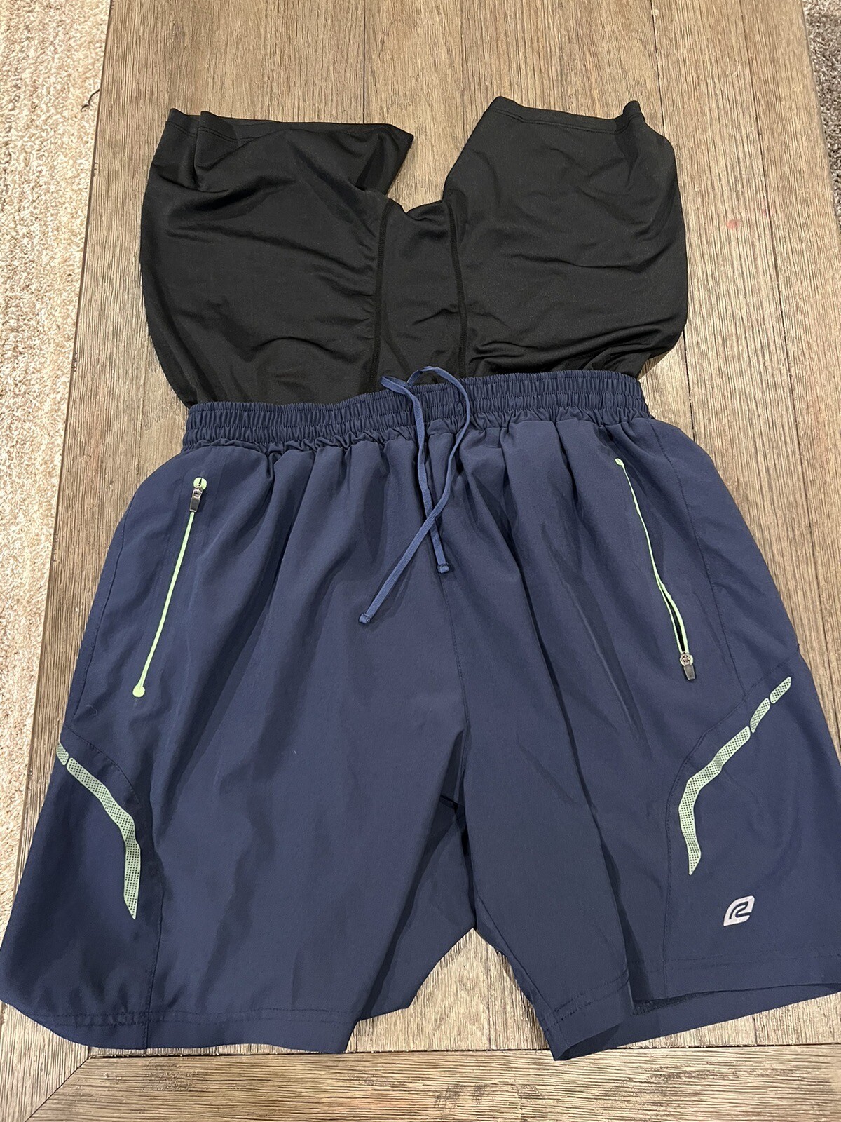 Mens Roadrunner 2 In 1 Compression Running Shorts Blue Black XL | eBay