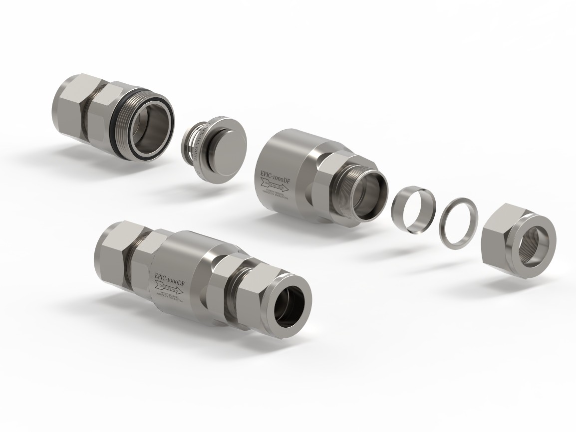 1/8" - EPIC® Double Ferrule 303 Stainless Steel Check Valve (EPIC ...