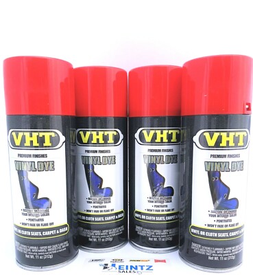 VHT SP962(4pack) RED Vinyl Dye Carpet Dashboard Vinyl Seats Trunk ...