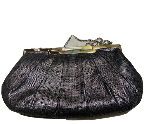 La Regale Women's Metallic Shimmer Clutch Evening Bag Purse with Metal ...