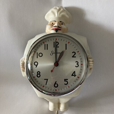 vintage sessions Electric wall clock (Chef Cook) | eBay