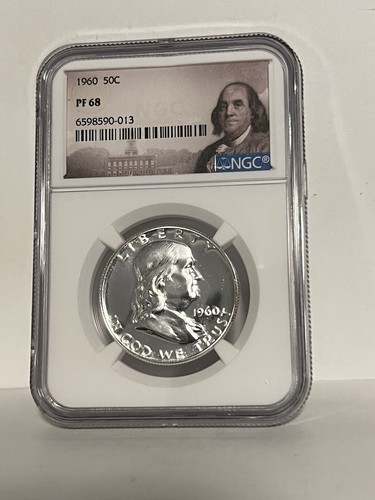 PF68 1960 Proof Franklin Half Dollar NGC Graded - White Coin Spot Free ...