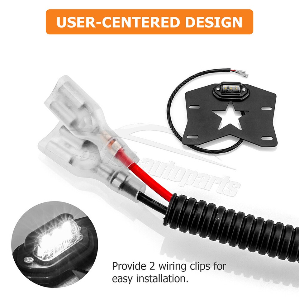 UTV LED License Plate Light Holder For Can-Am X3 Polaris RZR Pro XP ...