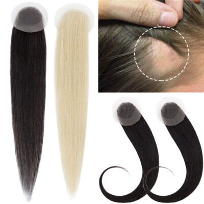 Full Skin Cover-up Bald Spots Real Human Hair Patches Pieces for ...