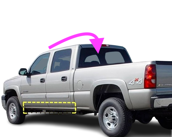 Fit 1999-2007 Silverado, Sierra Stationary Rear Window, Back Glass DARK ...