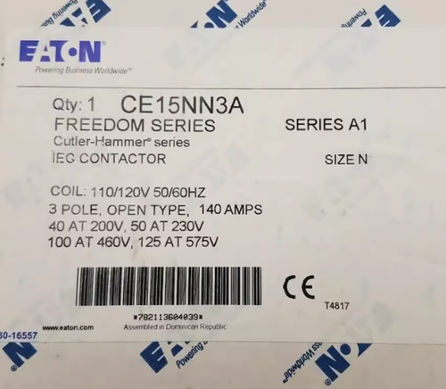 NEW CUTLER HAMMER EATON CE15NN3A IEC OPEN 3P CONT SZ N 120V COIL | eBay