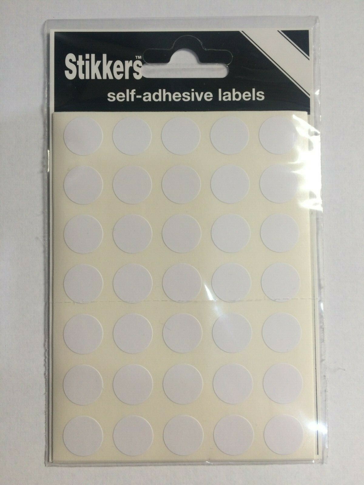 WHITE Round Circle Stickers Dots Sticky Self Adhesive Sticky Labels ...