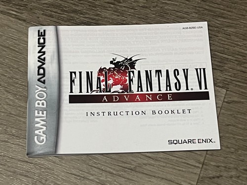 Final Fantasy VI Manual Booklet Nintendo Game Boy Advance GBA Authentic ...