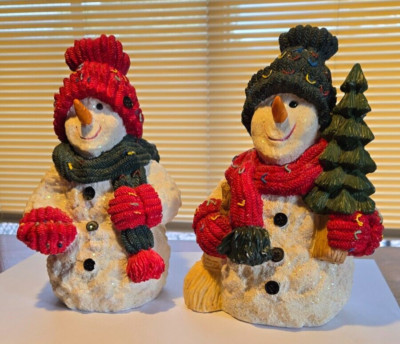 Snowman Christmas Decor Don Mechanic 10" Figures Vintage Folk Art | eBay