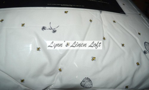 RALPH LAUREN Honey Bee Hives Black White Yellow FULL/ QUEEN COMFORTER ...