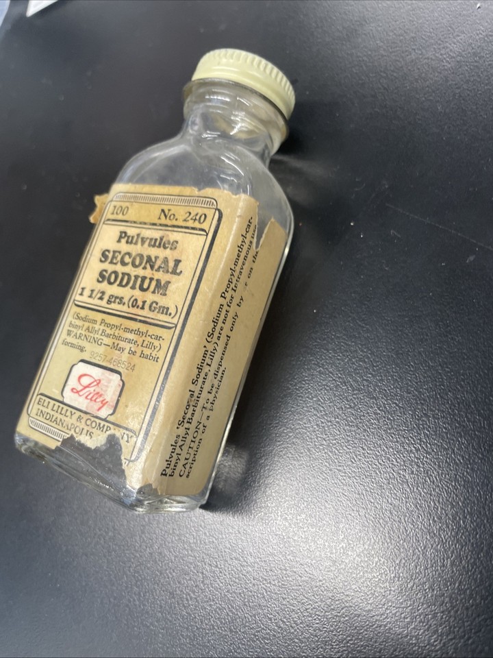 vintage eli lilly bottle Seconal Sodium No. 240 | eBay