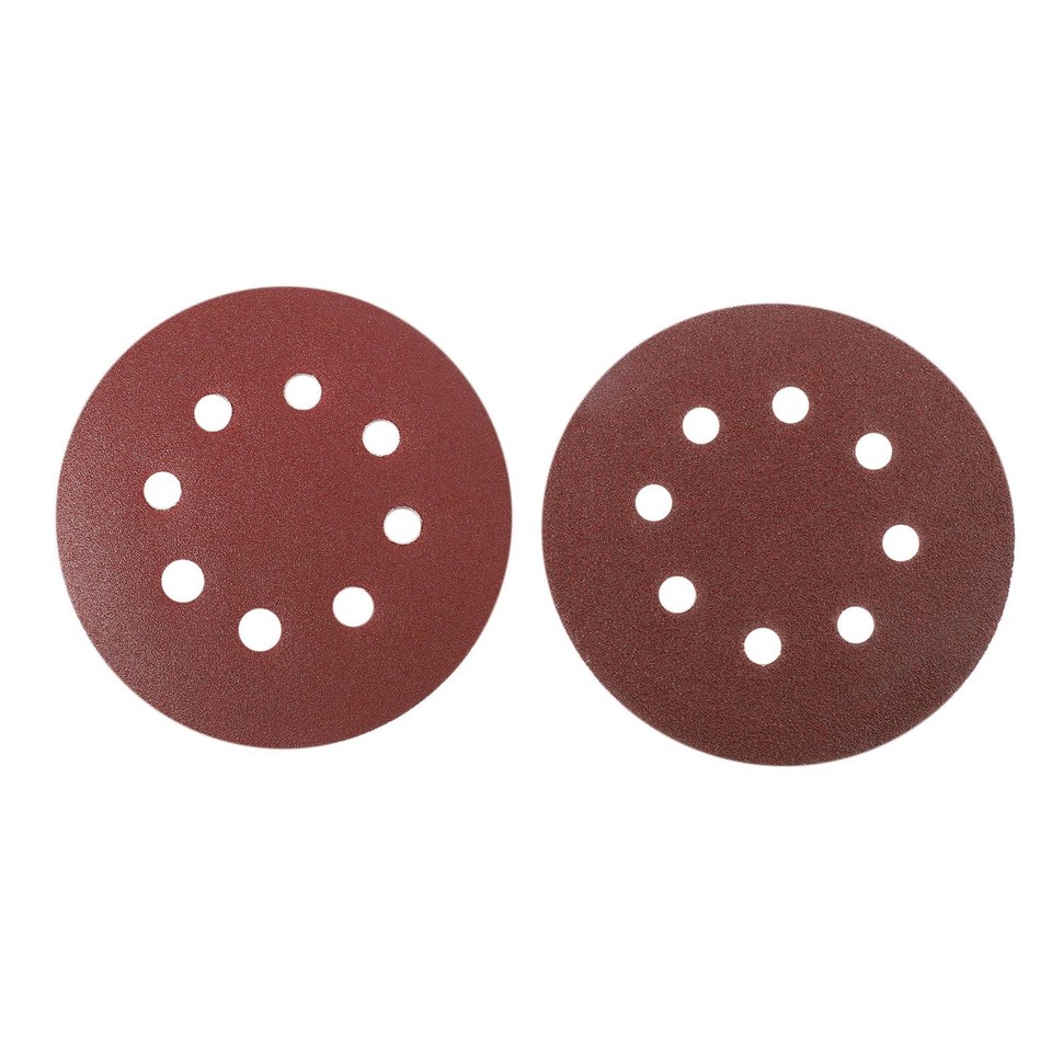 50Pcs 5 Inch 125Mm Round Sandpaper Eight Hole Disk Sand Sheets Grit3427 ...