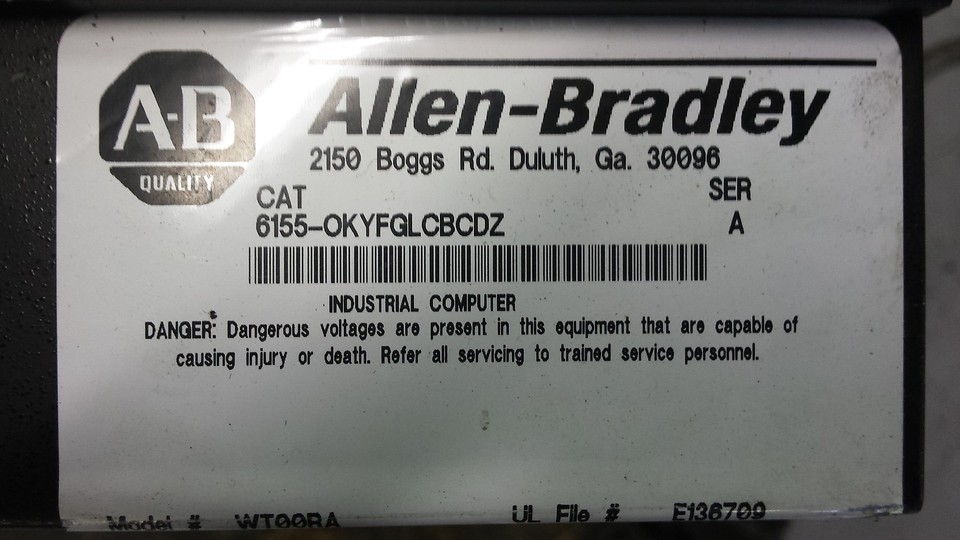 ALLEN BRADLEY INDUSTRIAL CPU 6155-OKYFGLCBCDZ SER A | eBay
