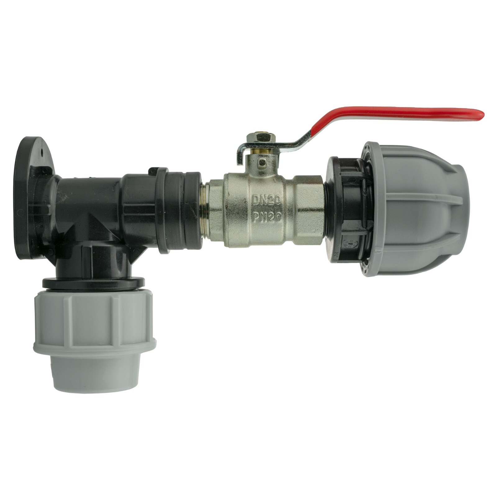 20mm or 25mm MDPE Wall Plate with Taps/Valves/Connectors/Splitter ...