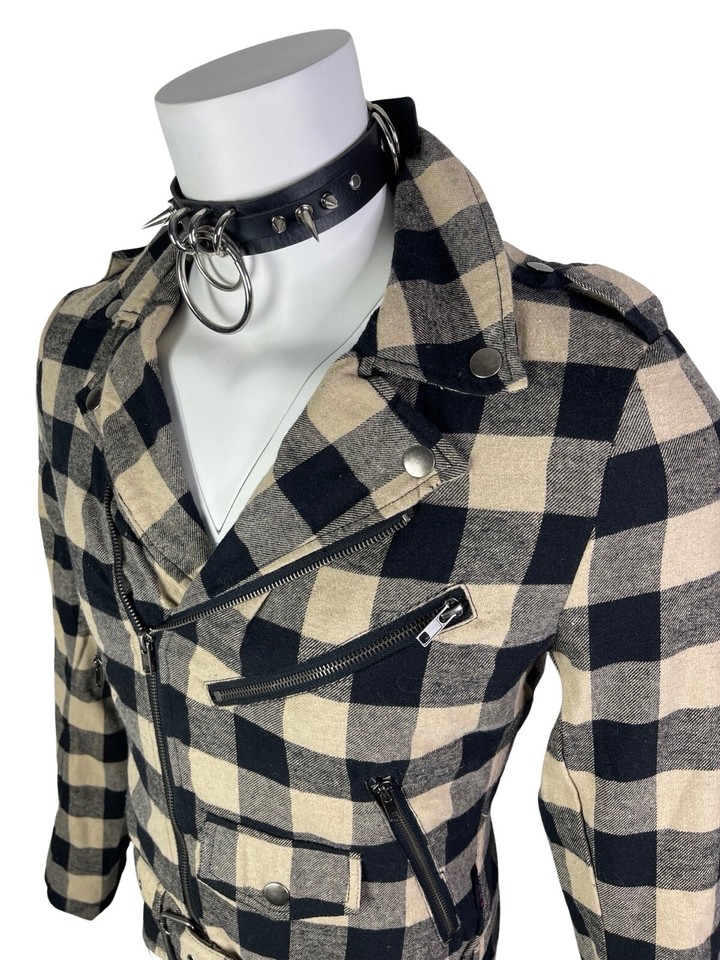 TRIPP FLANNEL GRUNGE ROCKABILLY MOTORCYCLE EMO ROCK MOTO BIKER PUNK ...