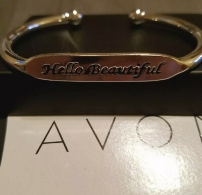 AVON I AM FABULOUS BRACELET - HELLO BEAUTIFUL - NEW IN BOX SILVERTONE ...