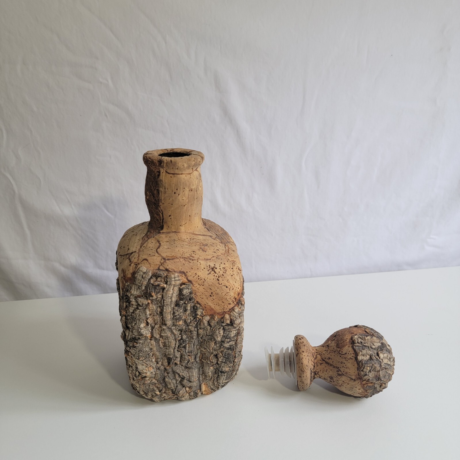Vintage Italian Cork Bark Covered Glass Sardinia Decanter With Stopper ...