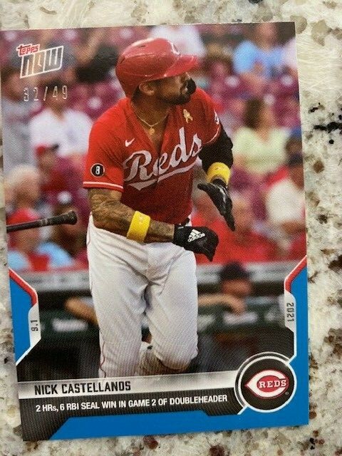 2021 TOPPS NOW BLUE PARALLEL CARD 32/49 CINCINNATI REDS NICK ...