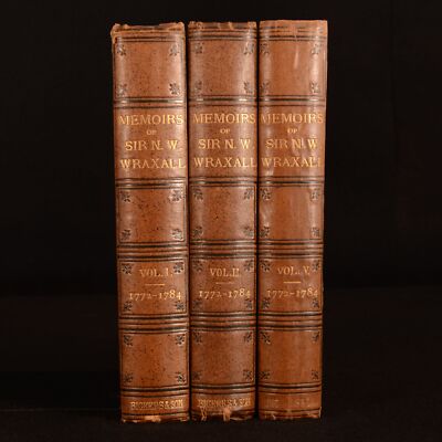 1884 3vols only Memoirs of Sir Nathaniel WIlliam Wraxall Illustrated | eBay