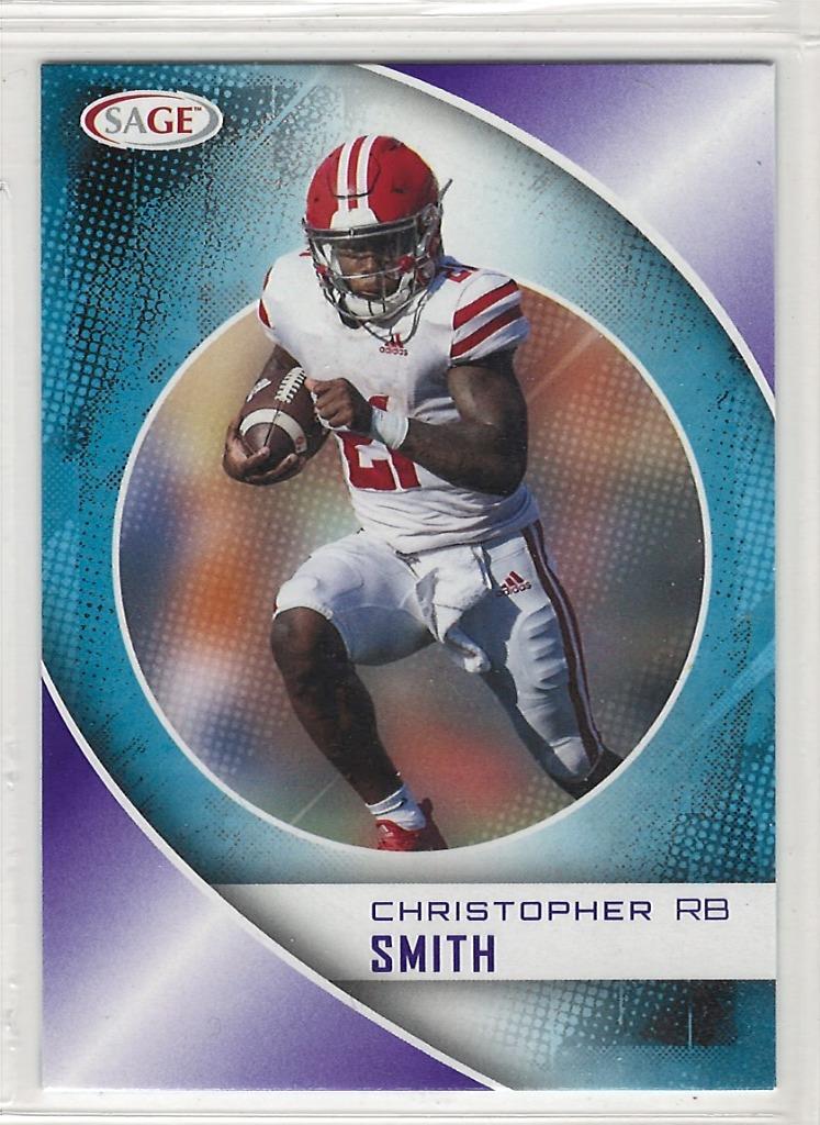Christopher Smith 2023 Sage Purple parallel variation Las Vegas Raiders ...