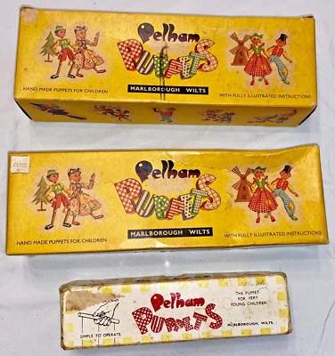 LOT of (3) Vtg PELHAM MARIONETTE Puppets GIRL, SAILOR and GYPSY w ...