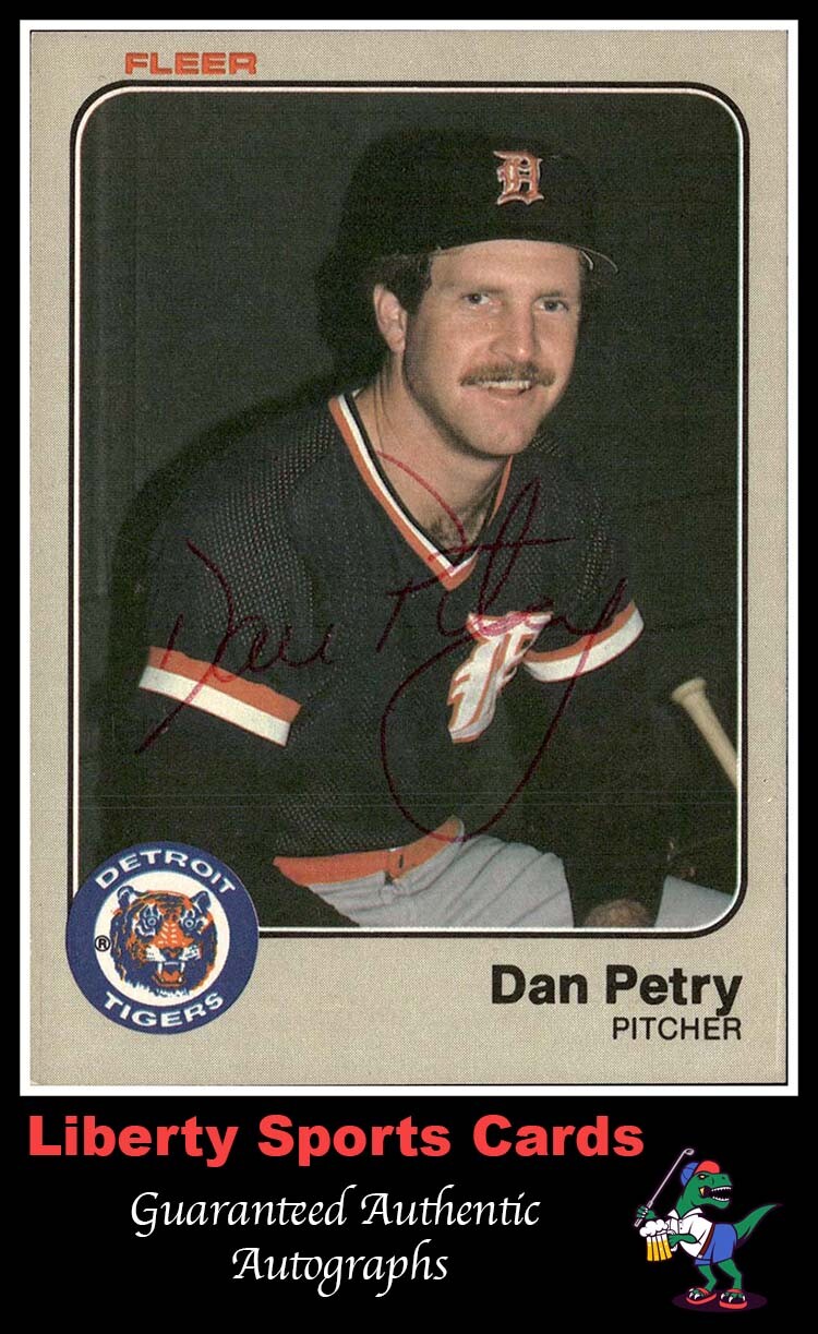 1983 Fleer Dan Petry #339 Authentic Autographed Card Detroit Tigers | eBay