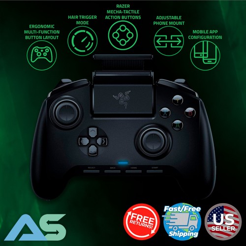 Razer Raiju Mobile Gaming Controller | For Android | Wireless | Black ...