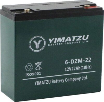 Yimatzu Battery EV12220 / 6-DCM-22 / 6-DZM-22 / 6-FM-22, AGM, 12V 22Ah Threaded | eBay