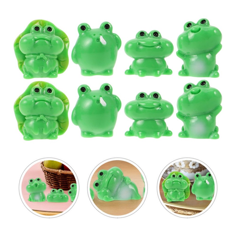 40 Pcs Adorable Miniature Frog Figurine Resin Frogs Figures Statue for ...