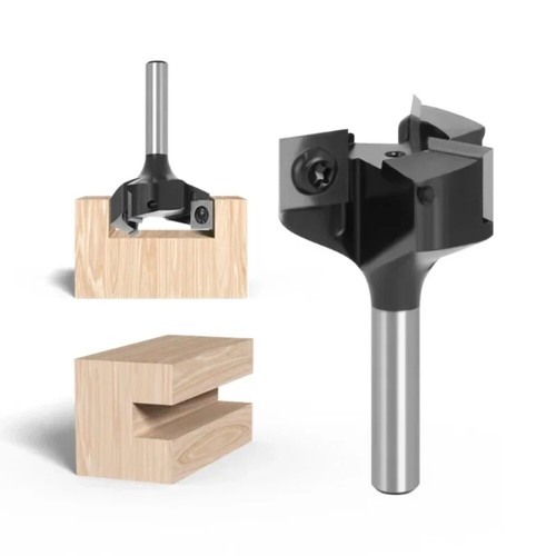 Woodworking Gong Milling Cutter1/2 Shank Triple Edge T-Cutter Slotting ...