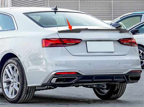 V Style Carbon Fiber Rear Trunk Spoiler Wing for 2017-2022 Audi A5 B9 ...