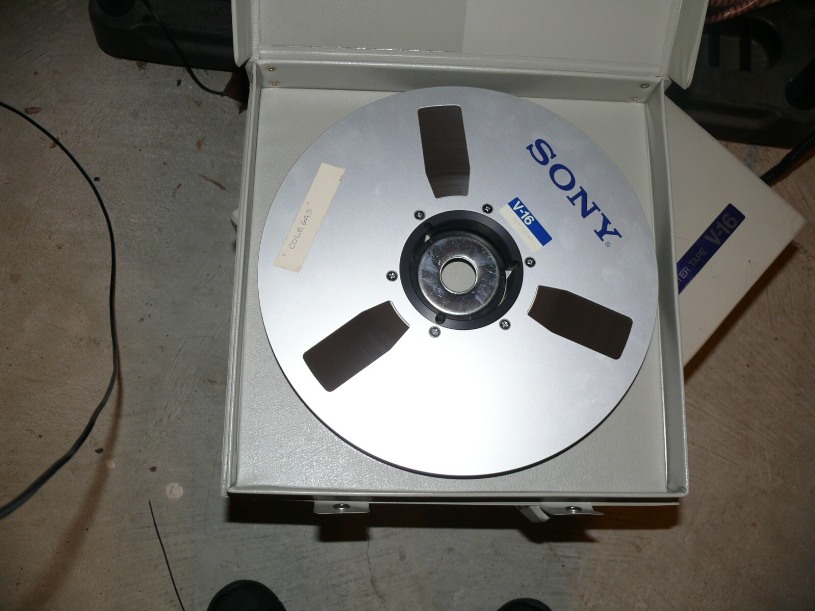 SONY V-16 High Band Master Tape Aluminum 12"x1-1/4" Reel "COLEGAS ...