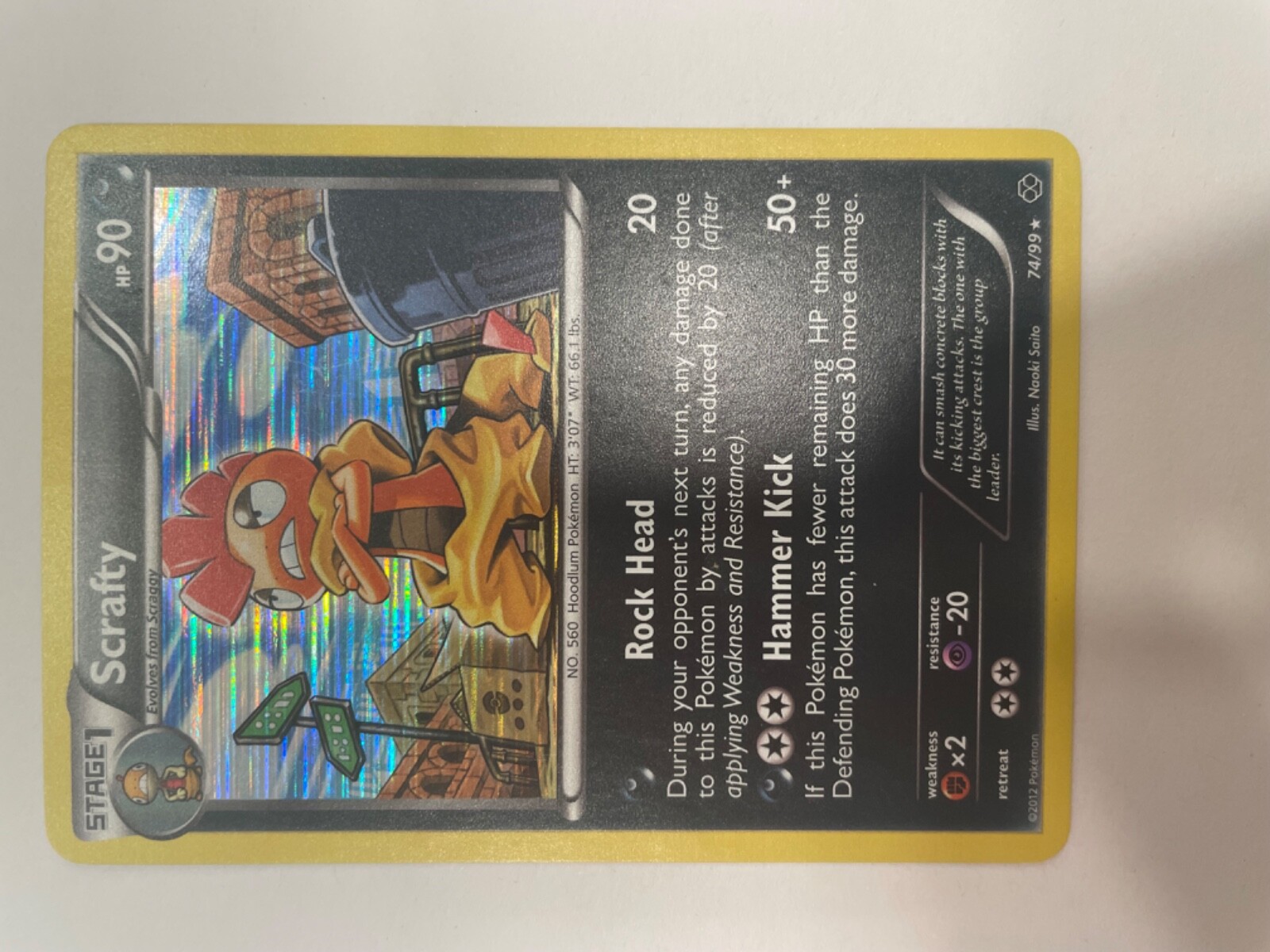 Scrafty - 74/99 - Holo Rare x1 - Lightly Played - BW Next Destinies | eBay