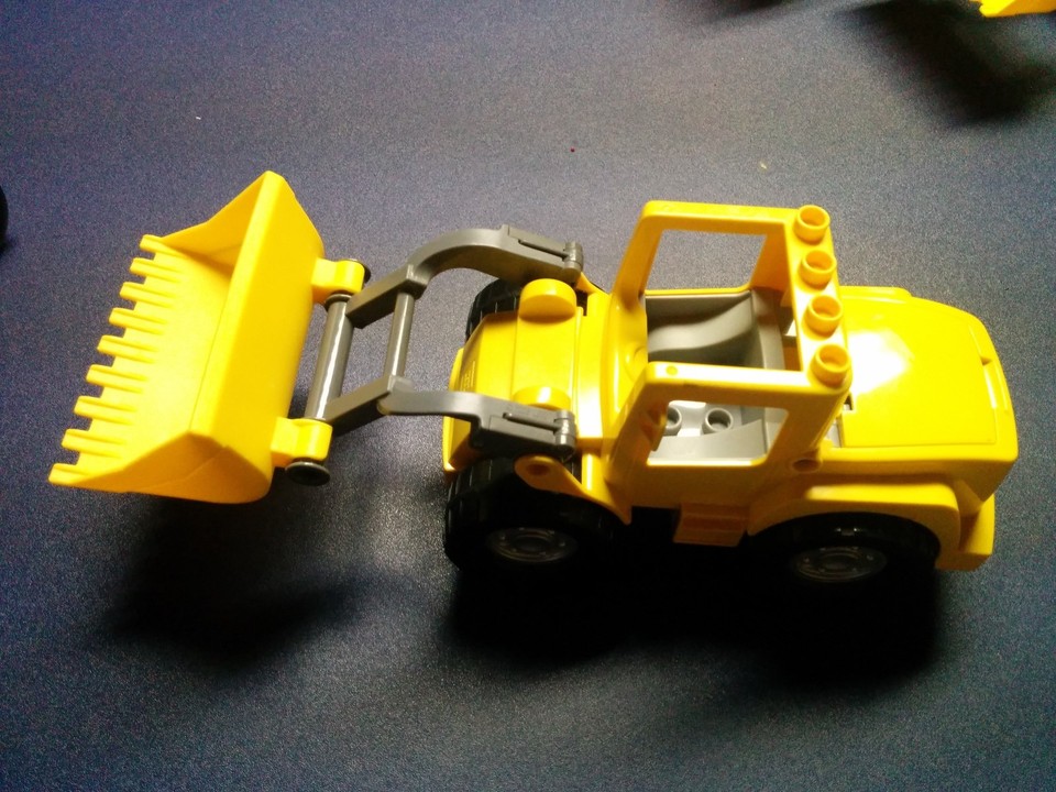 l lego duplo big tractor farm trailer construction building bob | eBay