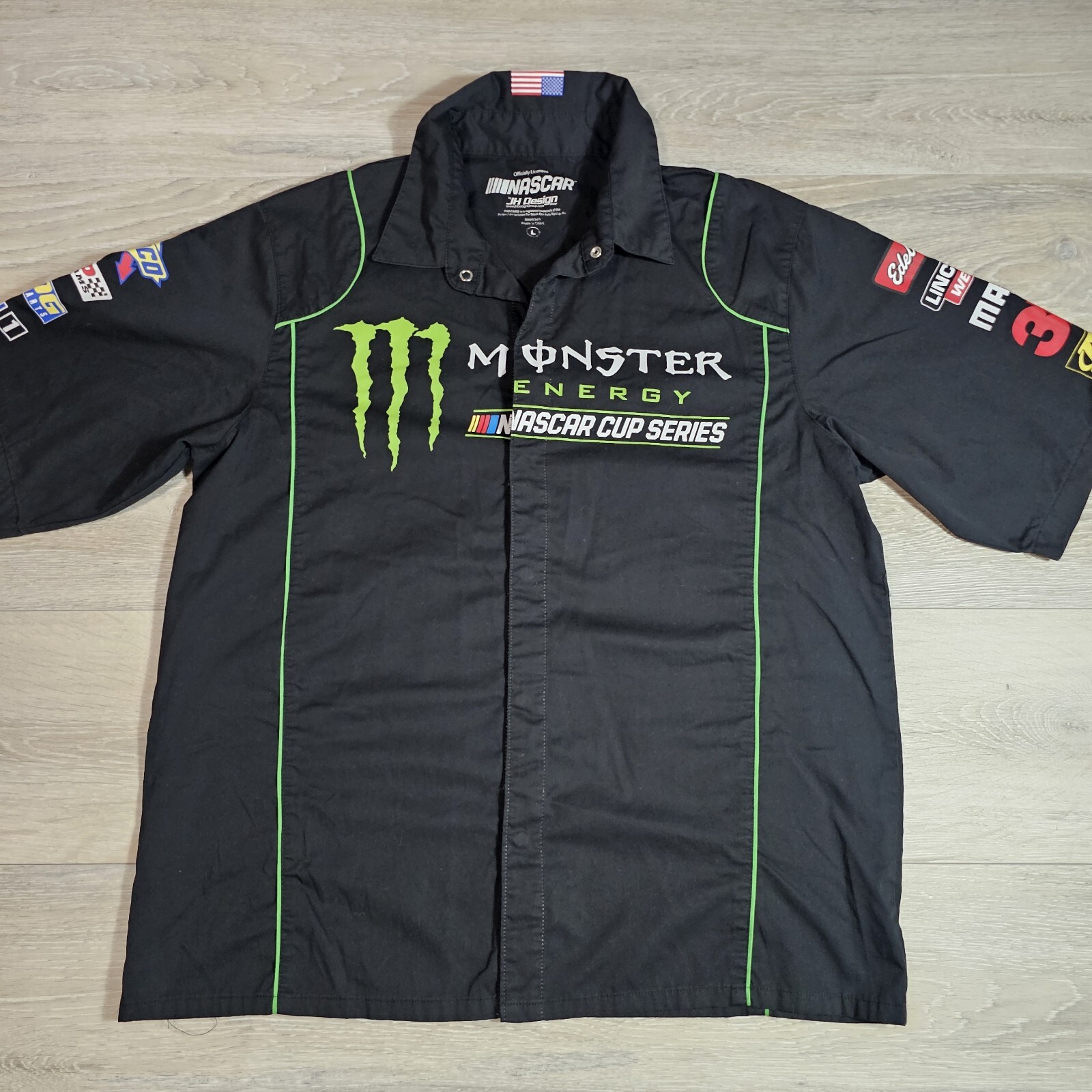 Monster Energy NASCAR Cup Series Pit Shirt Button Up … - Gem