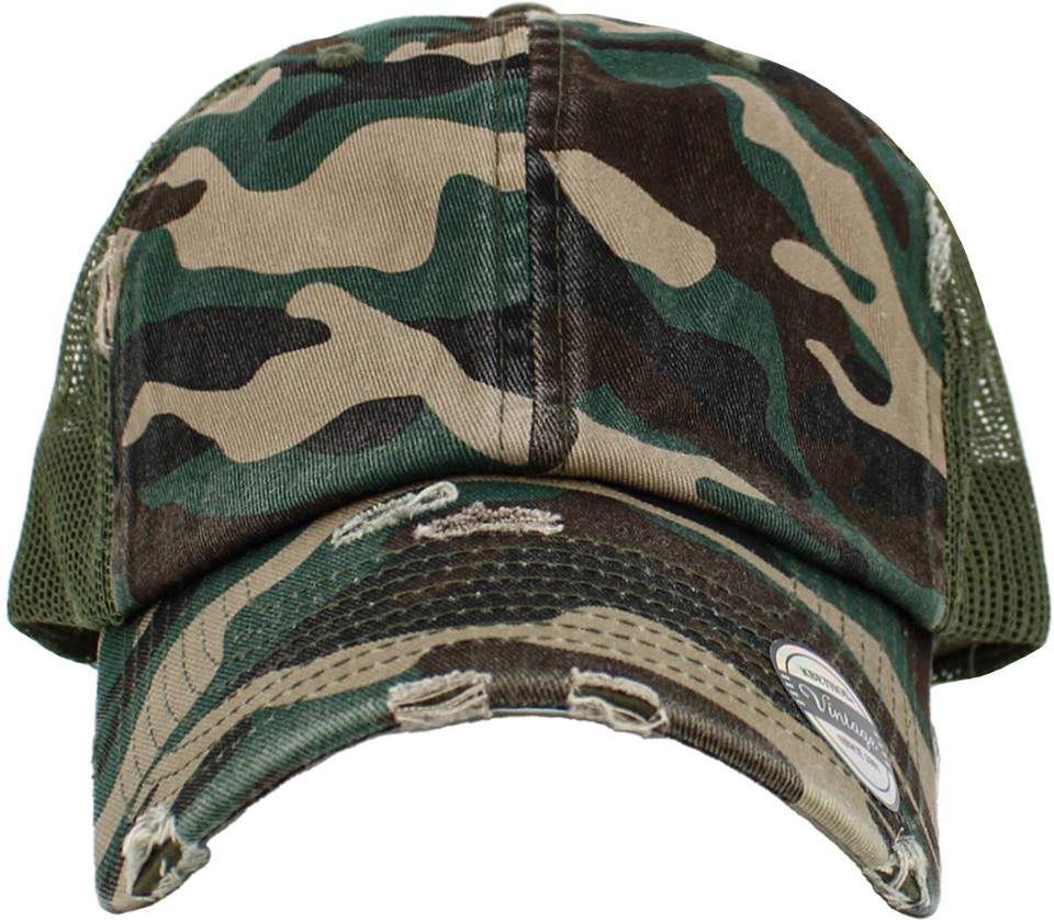 Vintage Distressed Mesh Back Dad Hat Baseball Cap Unconstructed | eBay