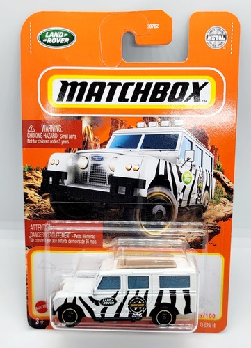 Matchbox 2022 Zebra Safari 1965 Land Rover Gen II Toy Jungle Car Mattel ...
