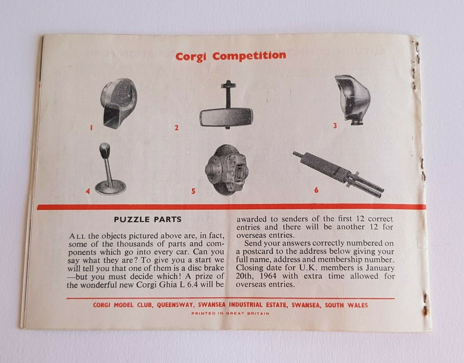 Original Corgi Club Magazine No. 29 Christmas 1963 Excellent Condition ...