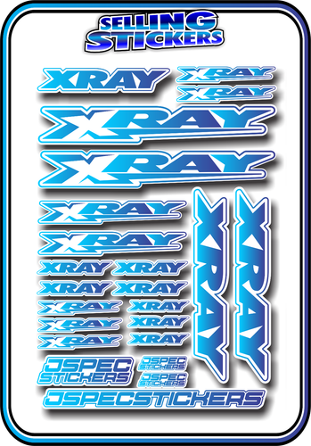 XRAY RC CAR BUGGY STICKER 1/10 1/8 NT1 T4 XB8 RX8 NITRO HUDY ELECTRIC ...