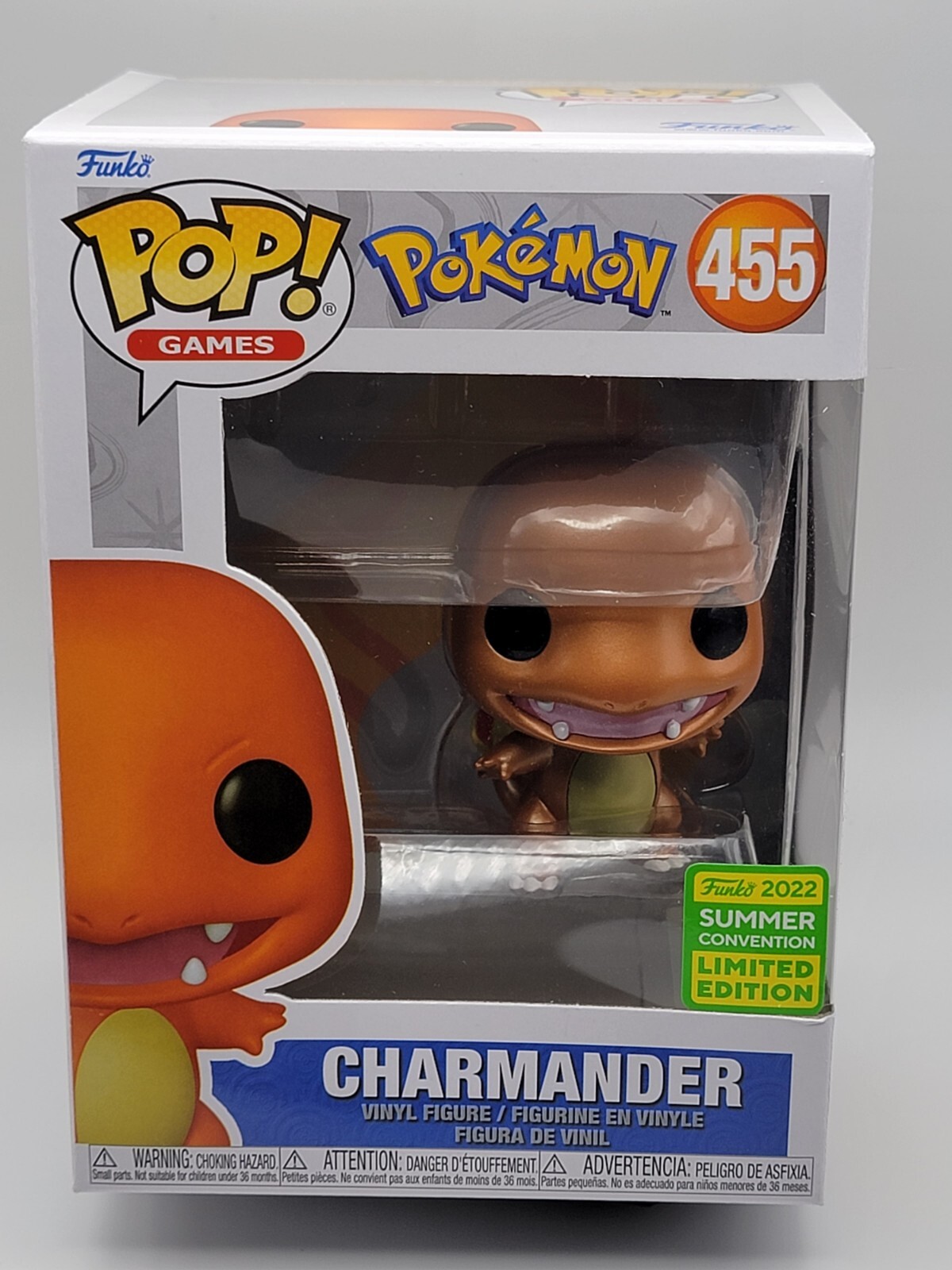 Funko Pop! Pokemon #455 Charmander Metallic SDCC Summer Convention 2022 ...