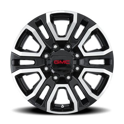 4 GMC Sierra HD 2500 3500 8 Lug 8x180 20” Black Machined Wheels Rims ...