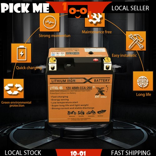 Motorcycle LYTX5L-BS Lithium BATTERY 12V 48Wh For KTM EXC 400 2009 2010 ...