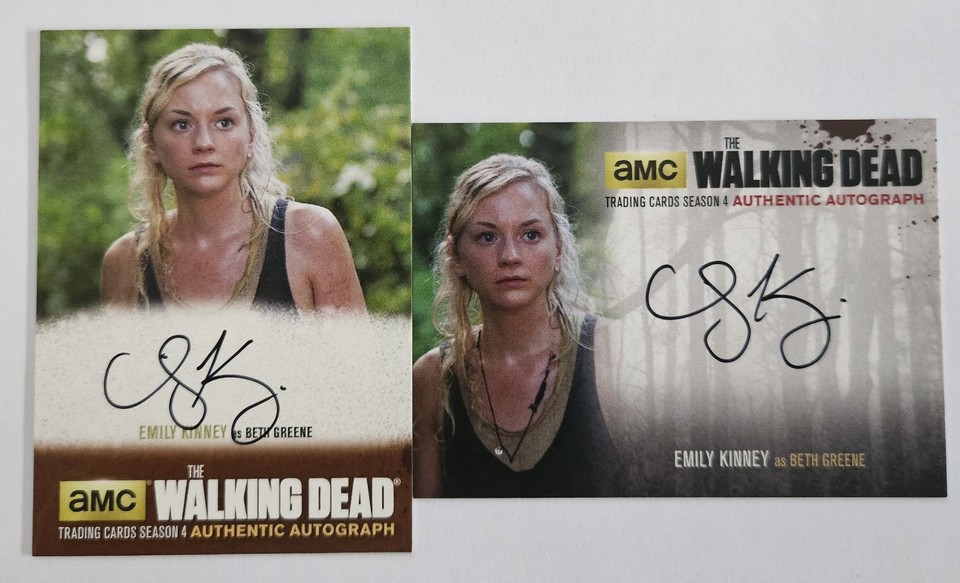Walking Dead Season 4 EK1 EK2 Beth Autograph Auto Cryptozoic Trading ...