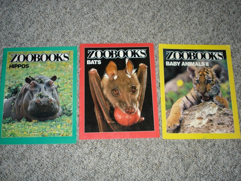lot (11) Vintage ZooBooks Magazines 1989 Wolves, Pandas, Zebras, Lions ...