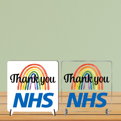 Thank You NHS Hospital Doctor Nurse Gift Clear Acrylic MDF Plaque Sign ...