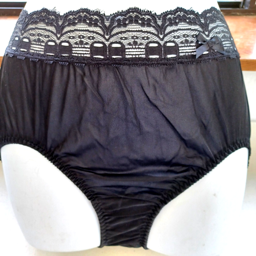 Vintage OLGA, 6, 23913, coal black panties with lace | eBay