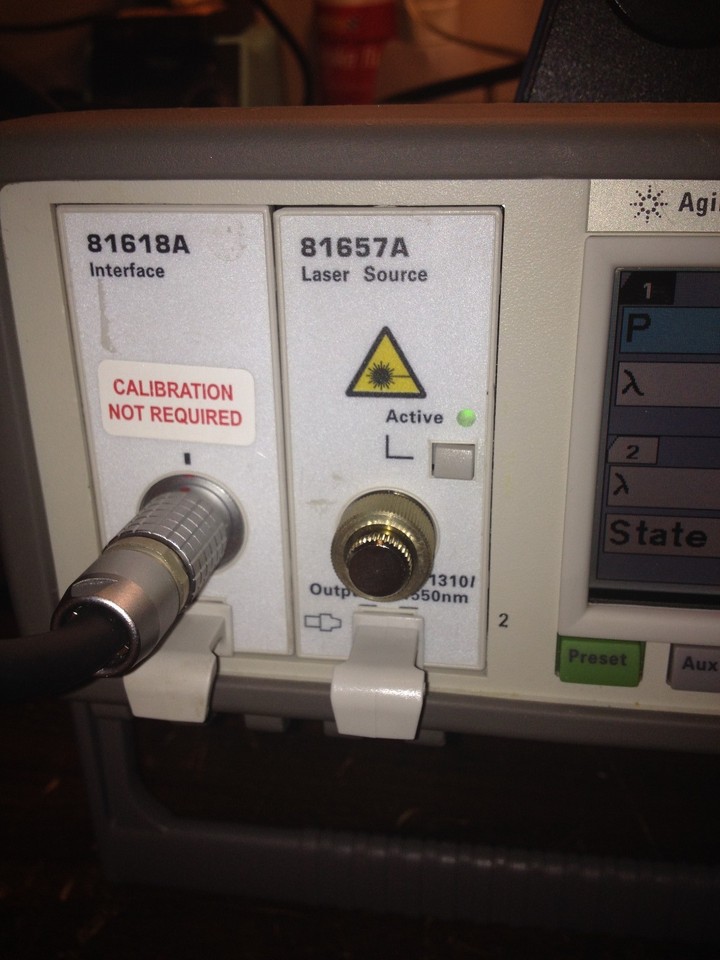 Agilent 8163B with 81624A optical Head, 81618A, 81651A, 1550nm Laser ...