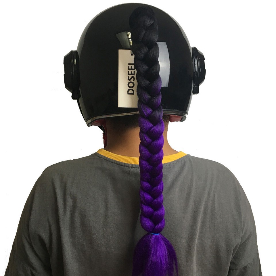 Gradient Ramp Helmet Braids / Ponytail Motorcycle Bike PC Helmet Hair 1 ...