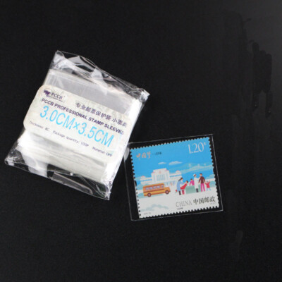 100 Pcs 30mmx35mm Stamp Sleeves Holders Stamp Protection High Quality ...